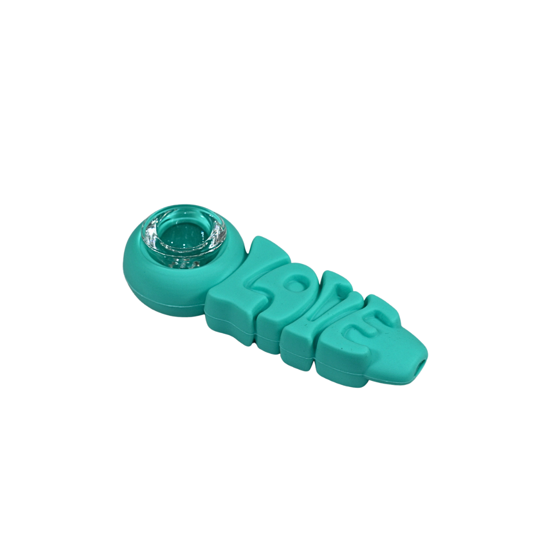 RAVE SILICON HANDPIPES | HAND PIPE FIGURE WITH LOVE SIGN