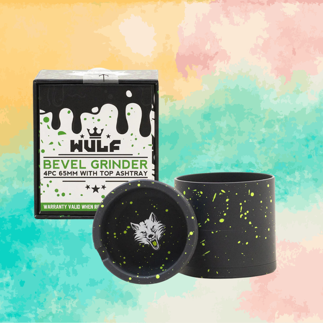 WULF BEVEL GRINDER 4PC 65MM WITH TOP ASHTRAY