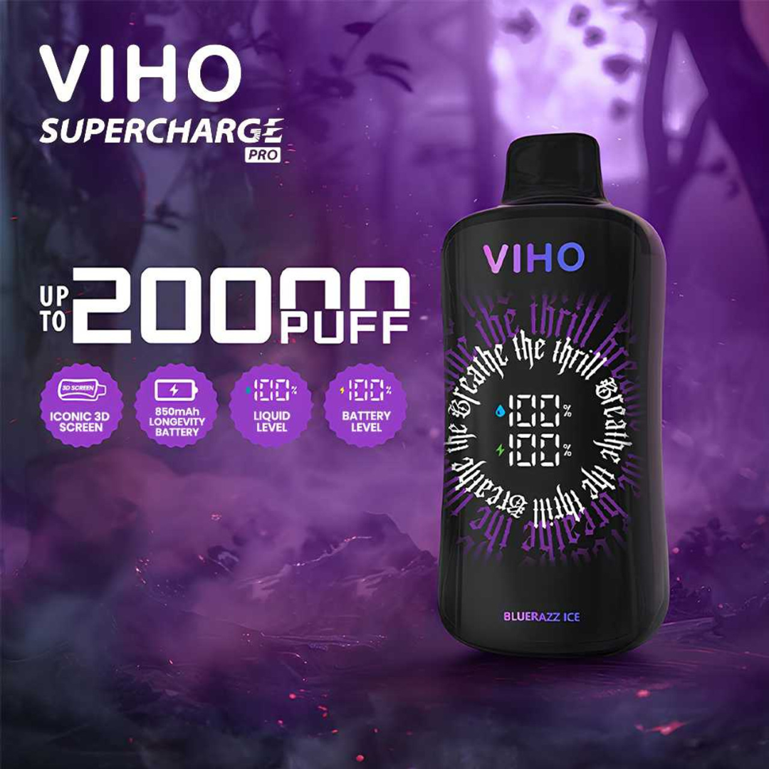 VIHO SUPERCHARGE PRO 20000 PUFFS DISPOSABLE 5PK