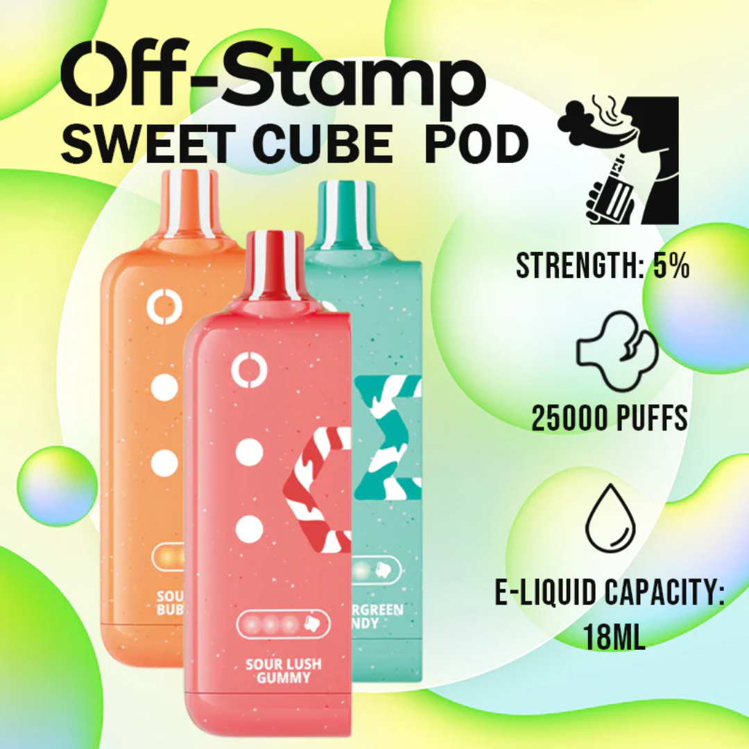 OFF-STAMP SWEET CUBE 25000 PUFFS DISPOSABLE POD 5PK