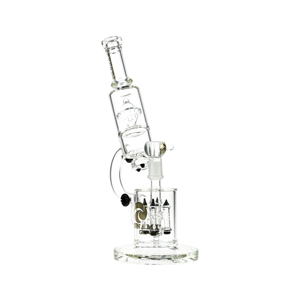 TSUNAMI GLASS | MICROSCOPE QUAD ROCKET DOMED PERC 14 CLEAR WP10001