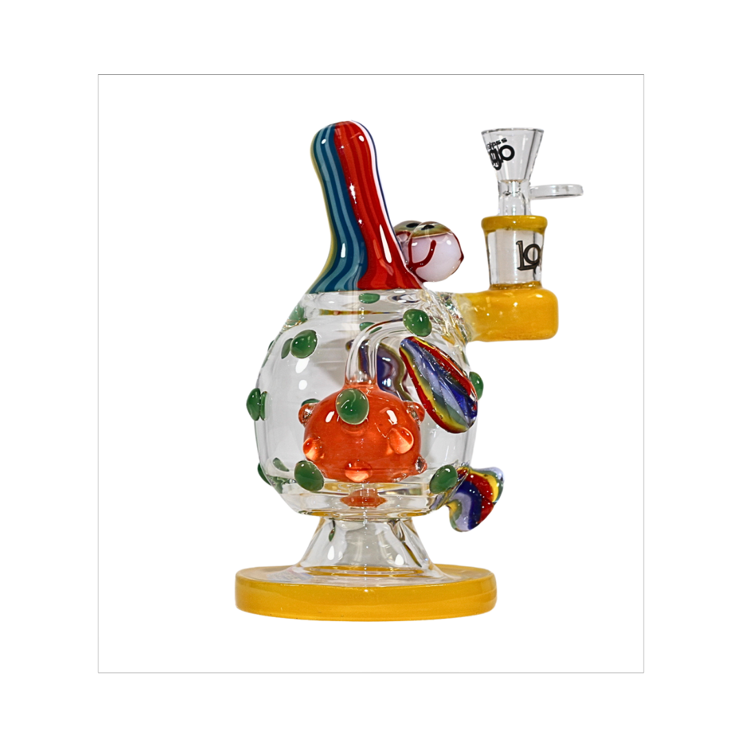 LOOKAH WATERPIPES | (WPC409,410,411) 7IN 4W BEST UNIQUE GLASS SMALL DAB RIG